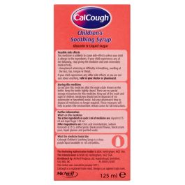 Calcough Childrens Soothing Syrup Blackcurrent Flavour 125ml