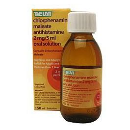 Chlorphenamine Solution Sugar Free 2mg/5ml 150ml