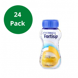 Fortisip Vanilla High Energy Milkshake Supplement 200ml Bottle - 24 Pack