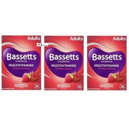 Pack of 30 Bassetts Raspberry and Pomegranate Adult Multivitamin ...