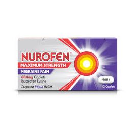 Nurofen Migraine Pain Maximum Strength Caplets 12