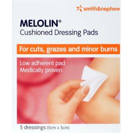 Melolin Low-adherent Absorbent Dressing Consumer/otc Pack 5cm X 5cm 5 ...